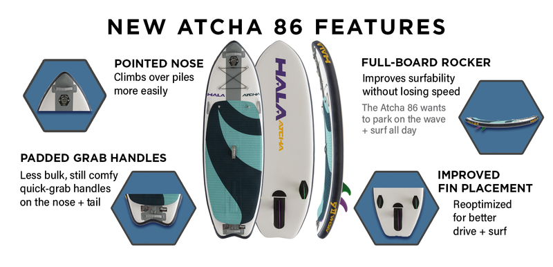 Hala Atcha 8'6" | StompBox Retractable Fin Whitewater SUP | Hala Gear ...