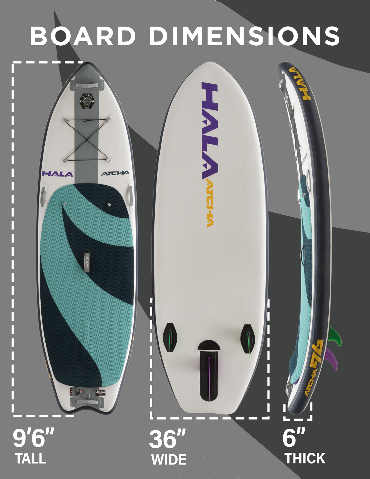 Hala Atcha 9'6" | StompBox Retractable Fin Whitewater SUP | Hala Gear ...