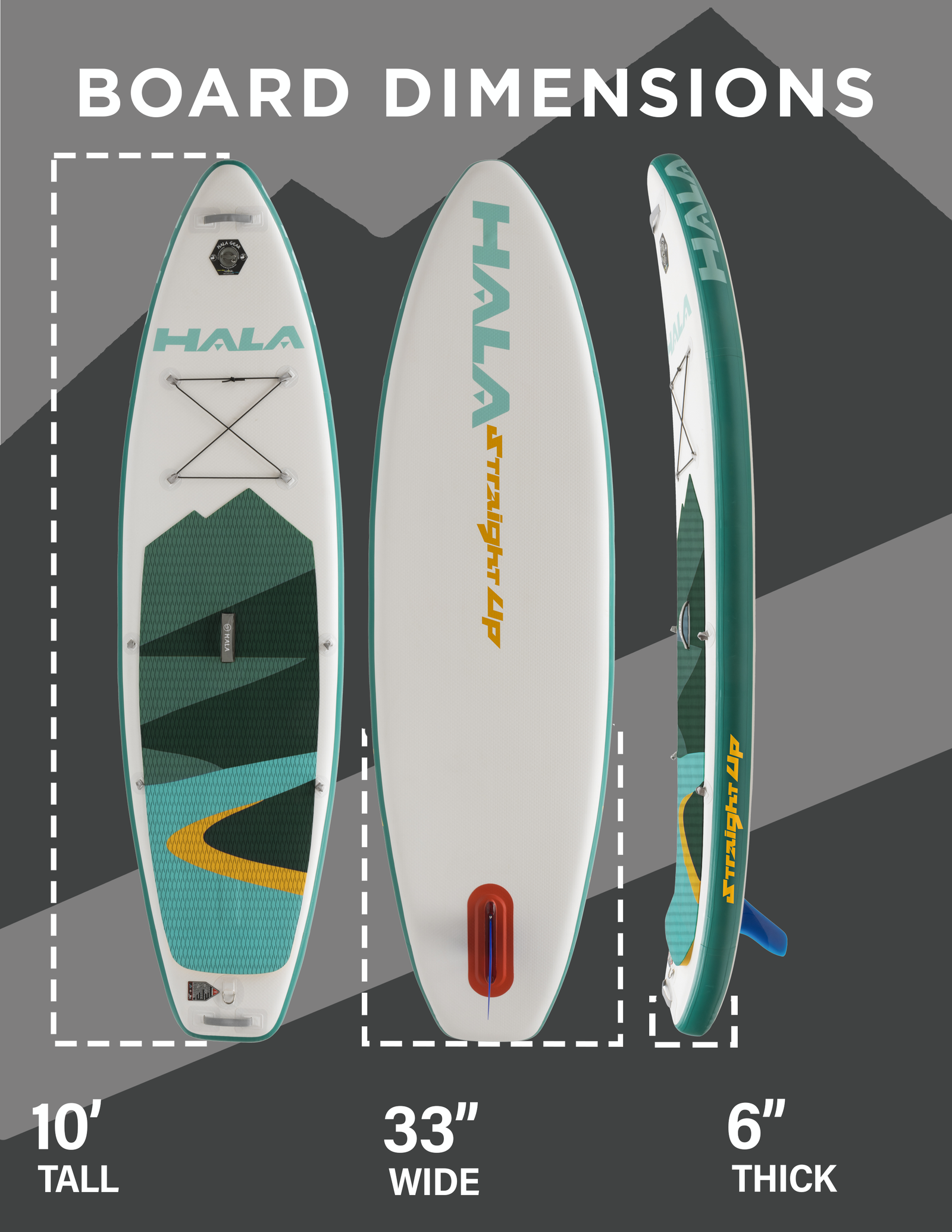 Hala Straight Up | 33" All-Around Inflatable SUP | Flatwater & River ...